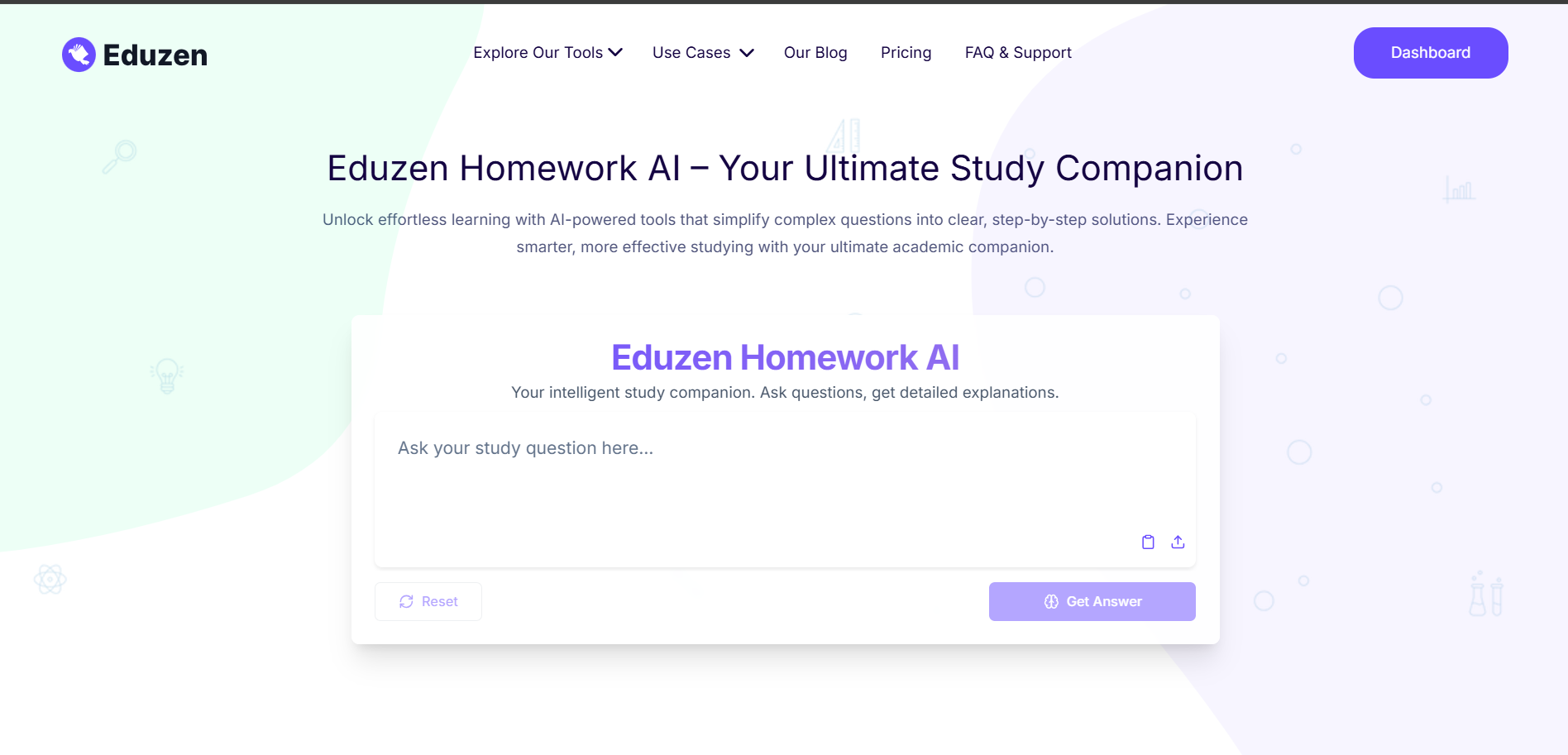 Eduzen Homework AI – Learn Smarter, Achieve Faster